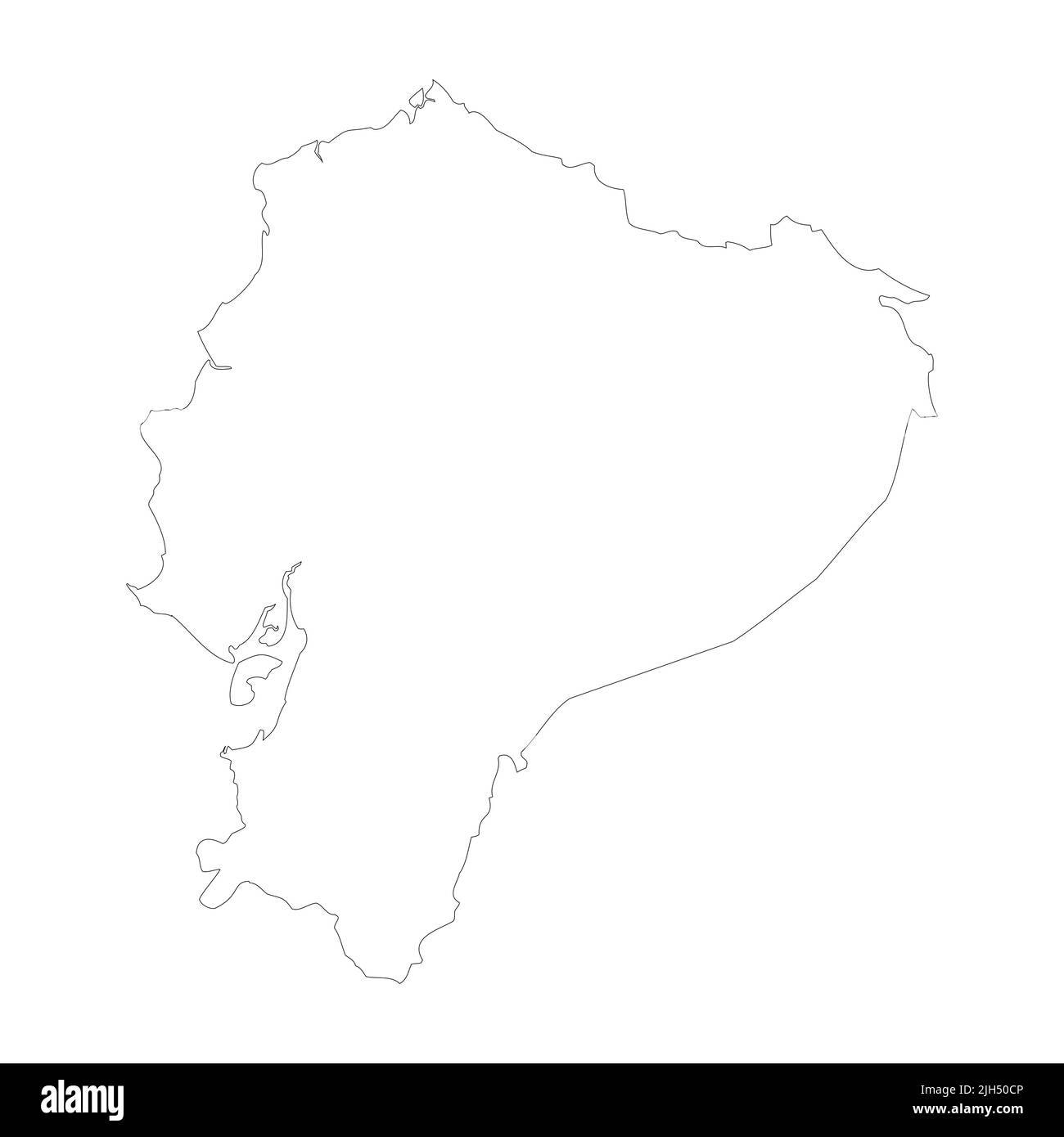 Ecuador vector country map outline Stock Vector Image & Art - Alamy