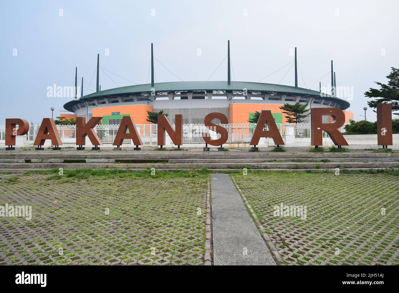 a view of Pakansari Football Stadium, Bogor, Indonesia, 2019 Stock ...