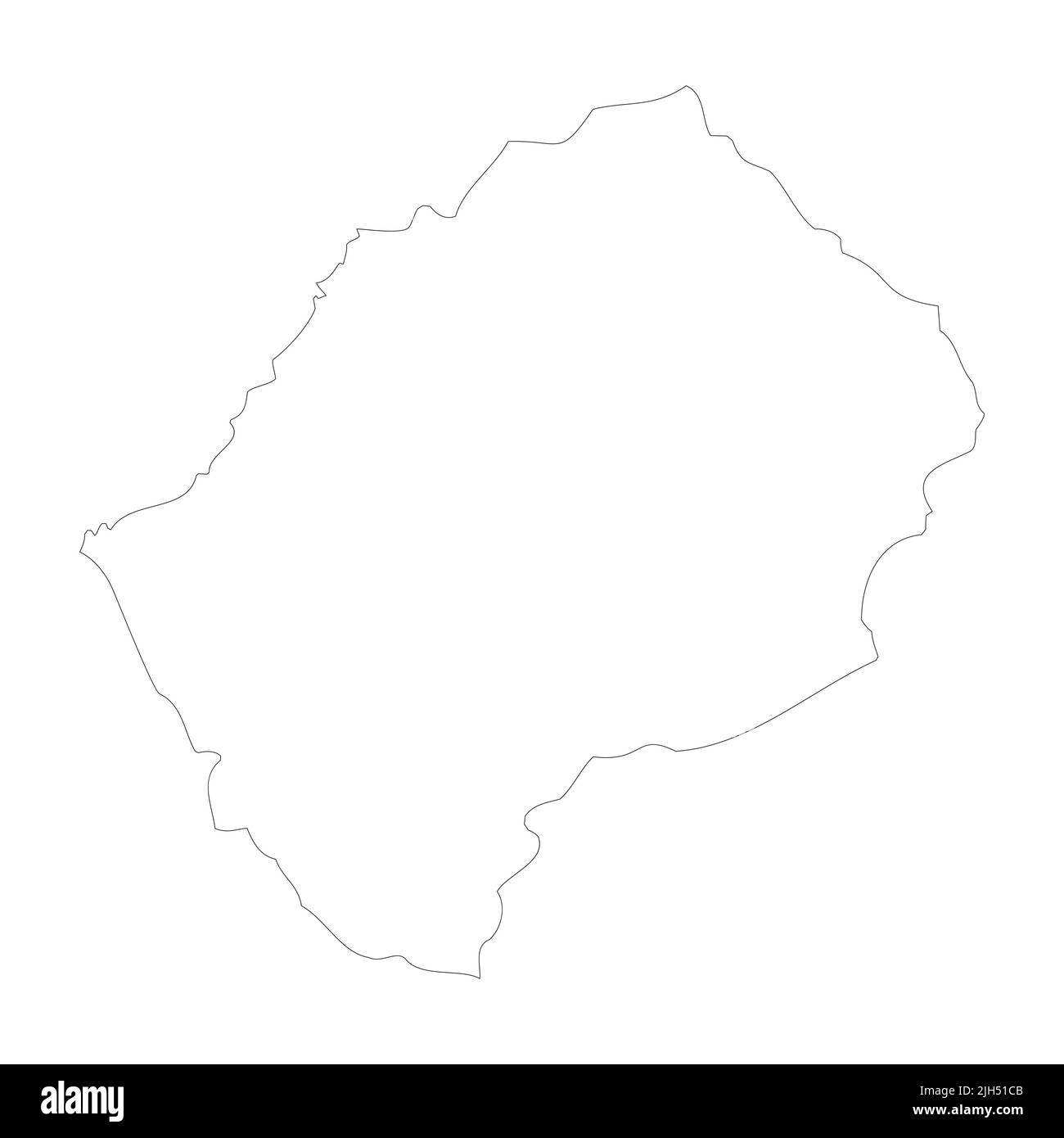 Lesotho vector country map outline Stock Vector Image & Art - Alamy
