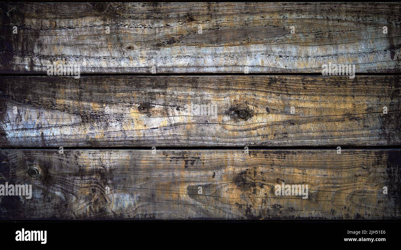 Three horizontal strips of wood as a natural background Stock Photo - Alamy