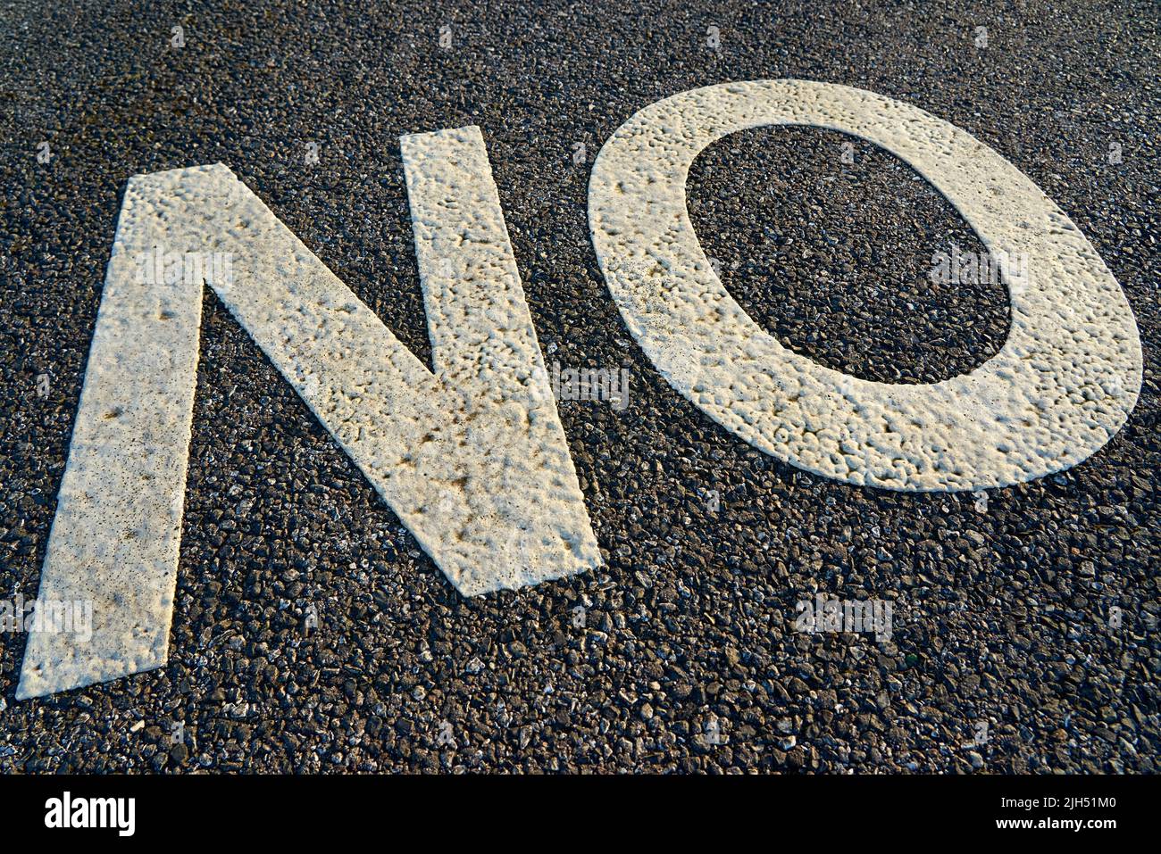 The word no written in large white letters Stock Photo - Alamy
