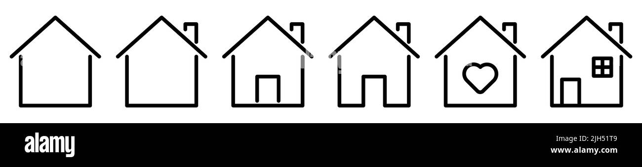 Home Line Icons. Property Signs. Design for web and mobile app. Vector ...