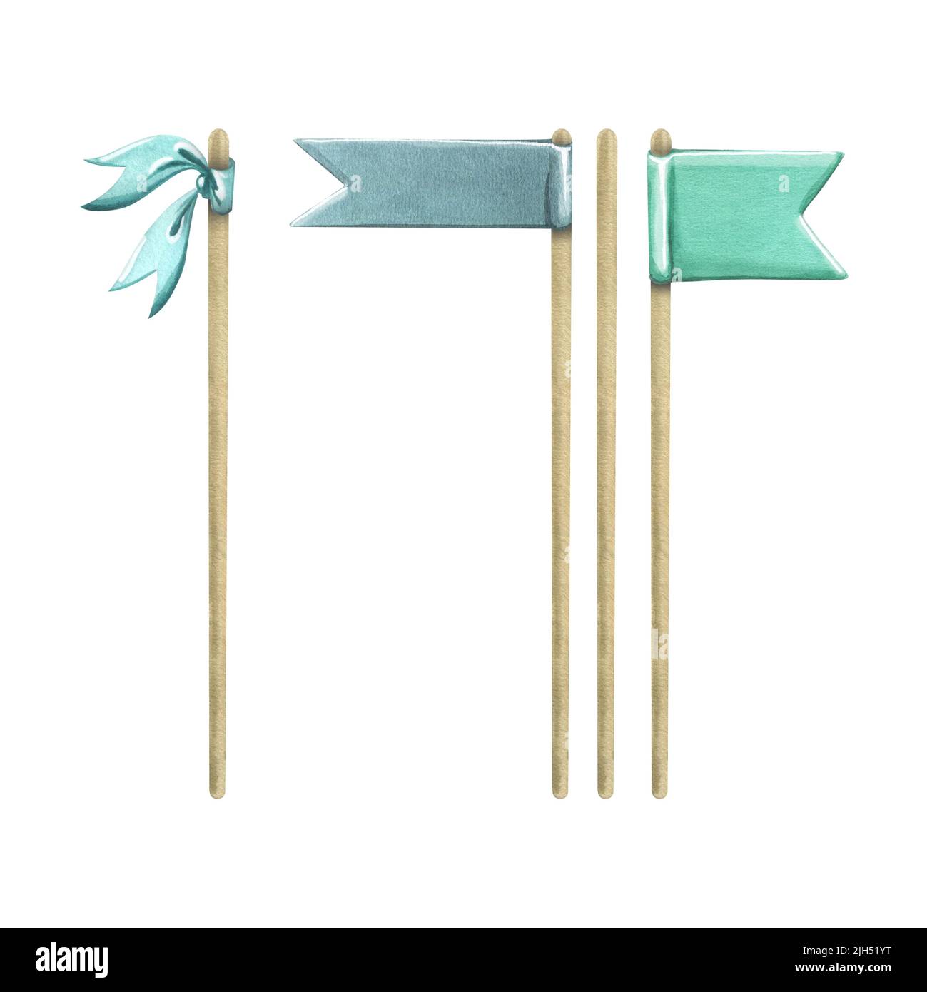 Decorative flags on sticks for decorating cakes, souvenirs, holidays ...