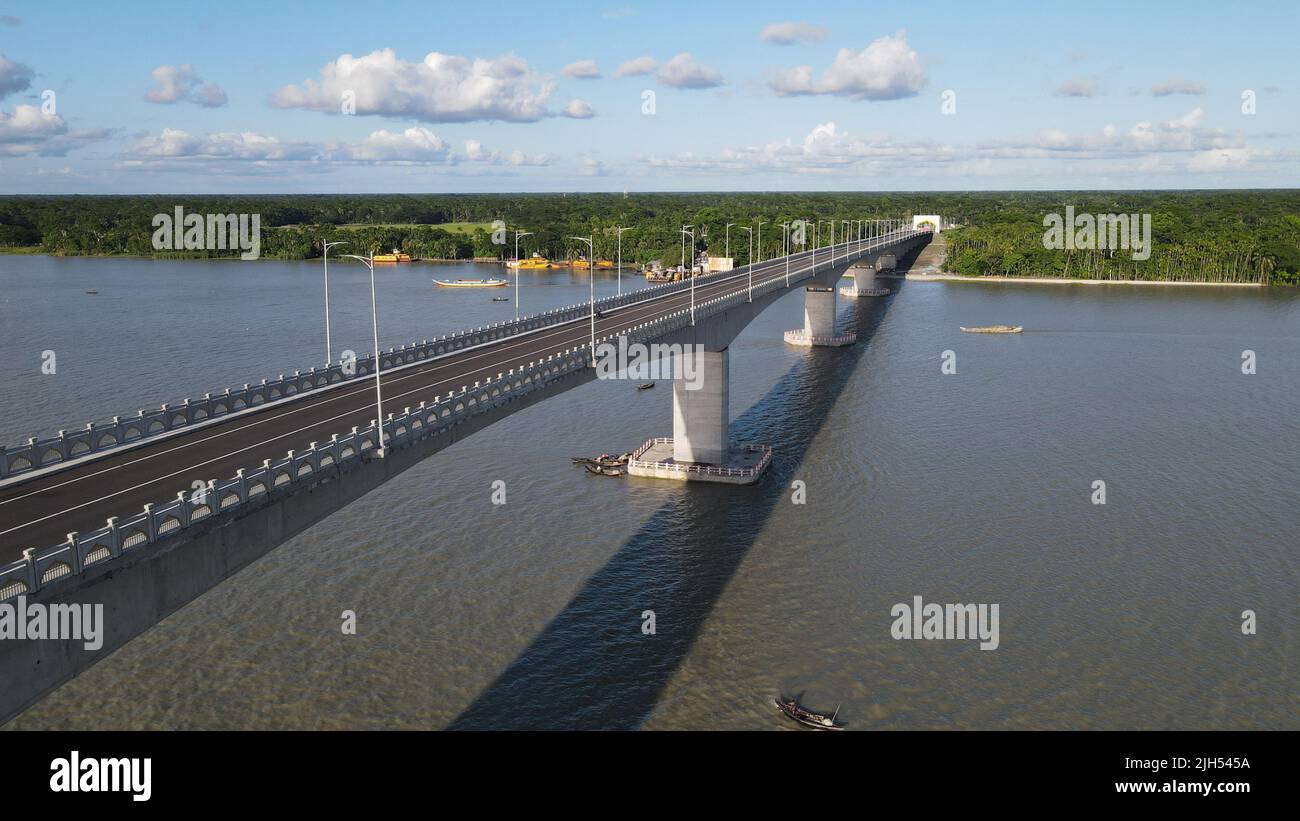 Pirojpur. 15th July, 2022. Aerial photo taken on July 7, 2022 shows a ...
