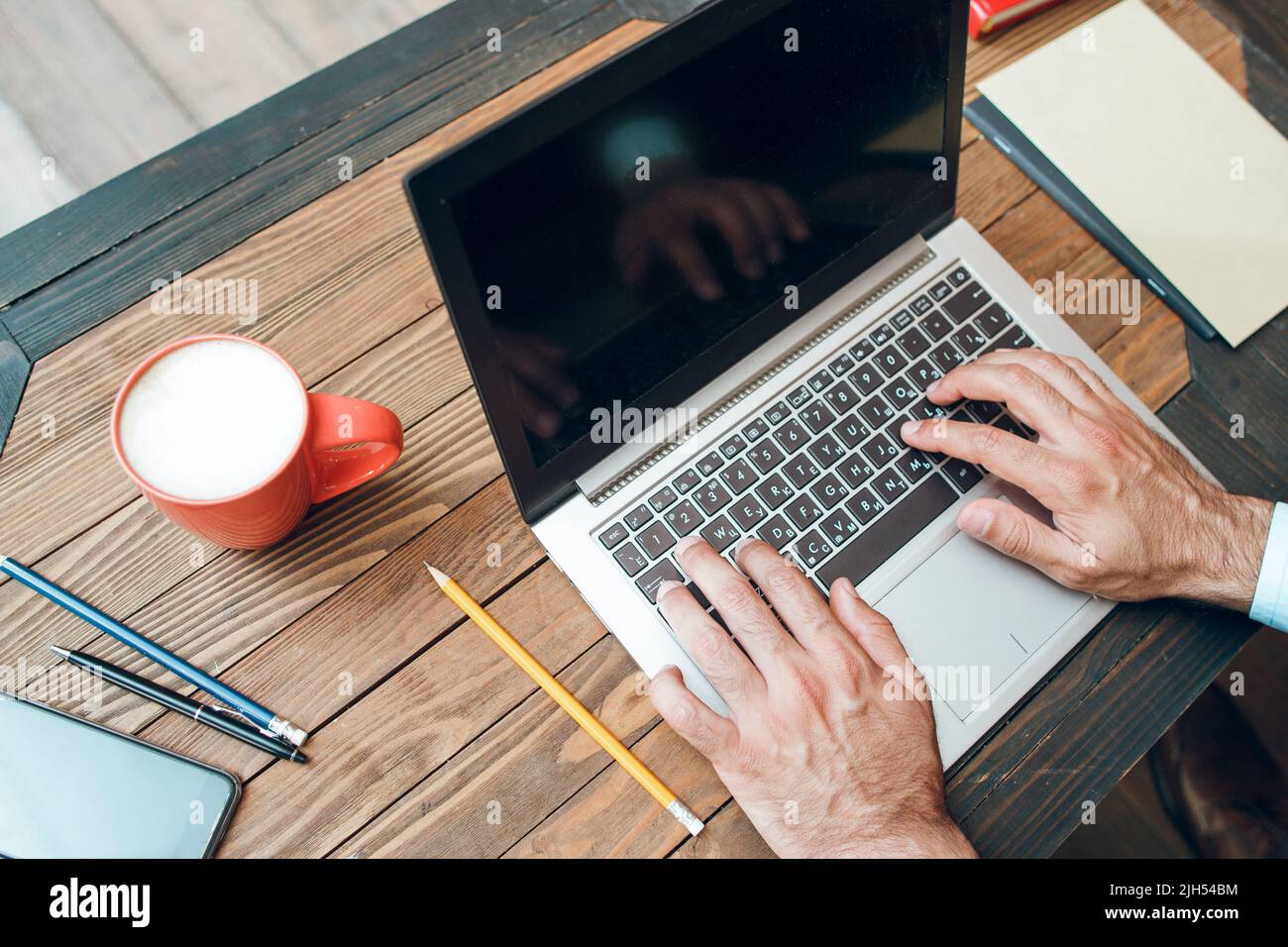 Workstation typing hi-res stock photography and images - Alamy
