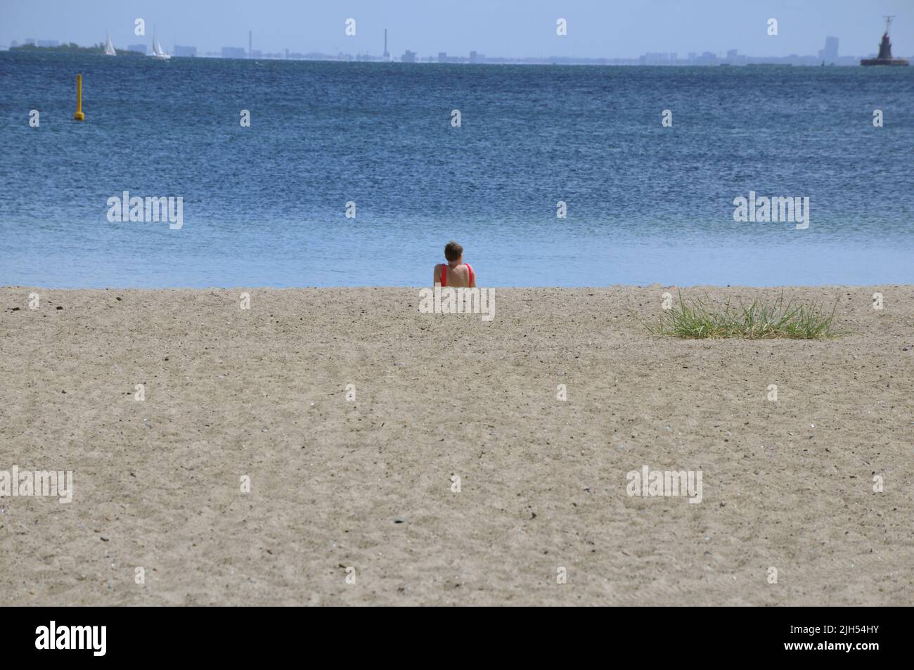 Kastrup/Copenhagen/Denmark/15 July 2022/ Life at Amager strand park ...