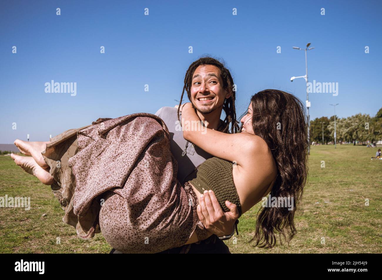 Cheerful latin man woman hi-res stock photography and images - Alamy