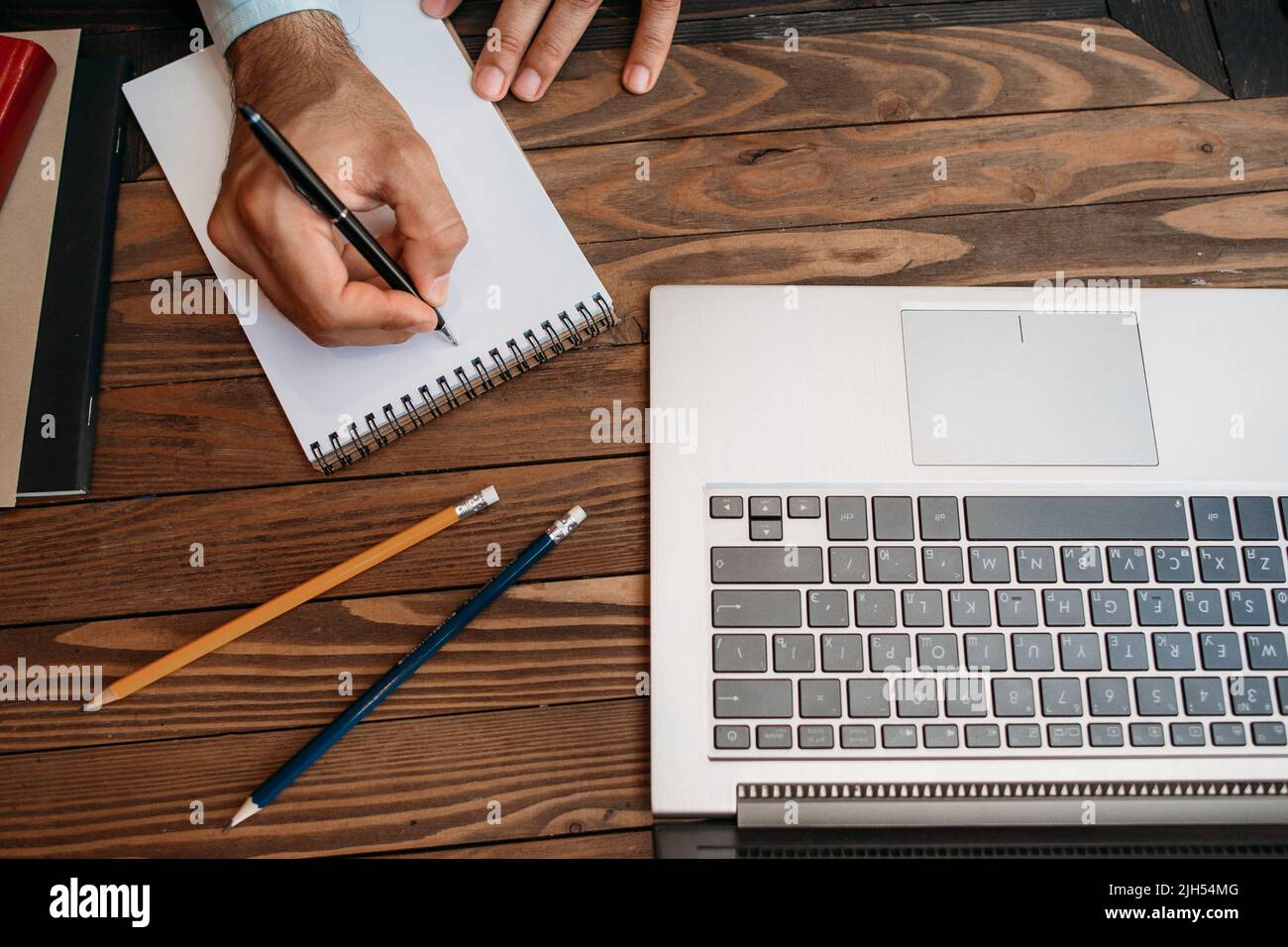 Drawing up business plans for the year Stock Photo - Alamy