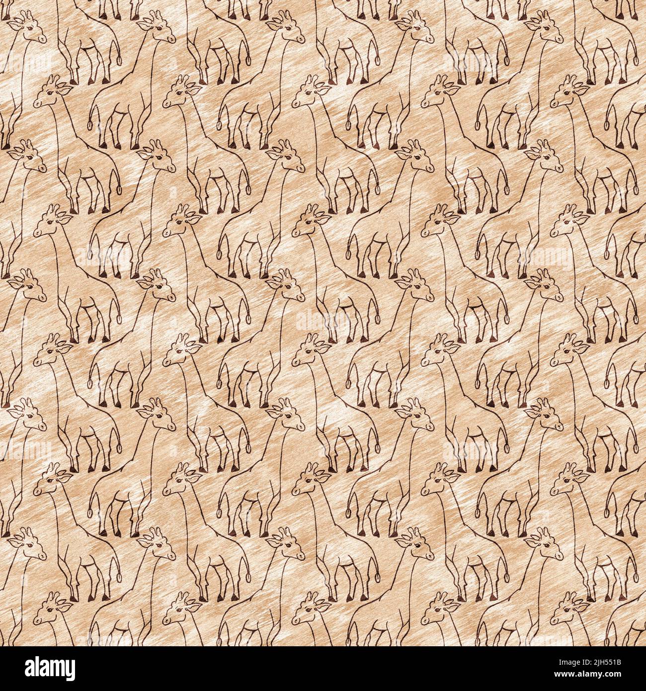 Cute safari wild giraffe animal pattern for babies room decor. Seamless ...
