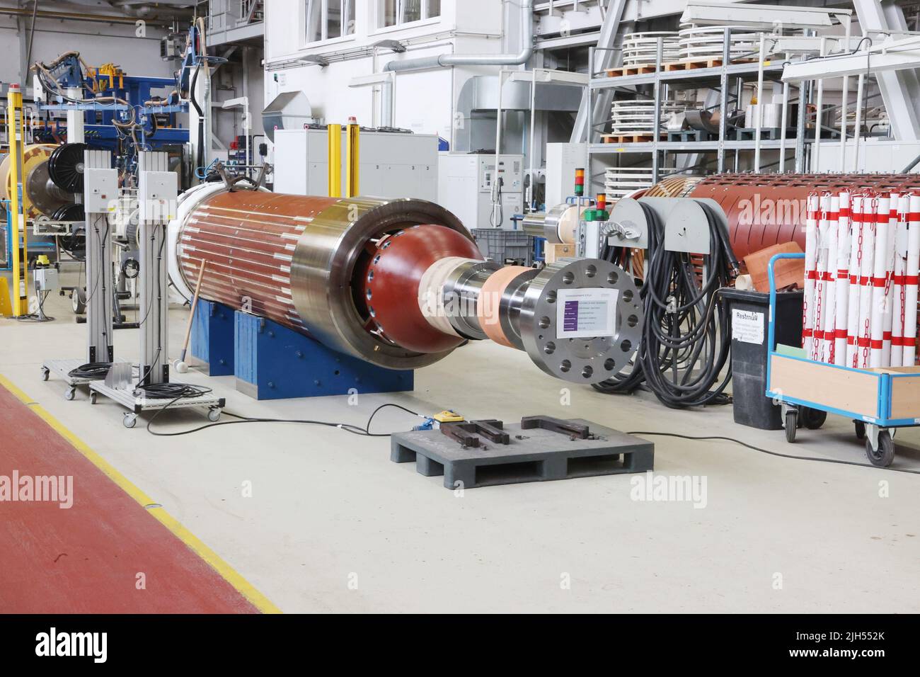 Erfurt, Germany. 15th July, 2022. Part of a generator lies in a ...