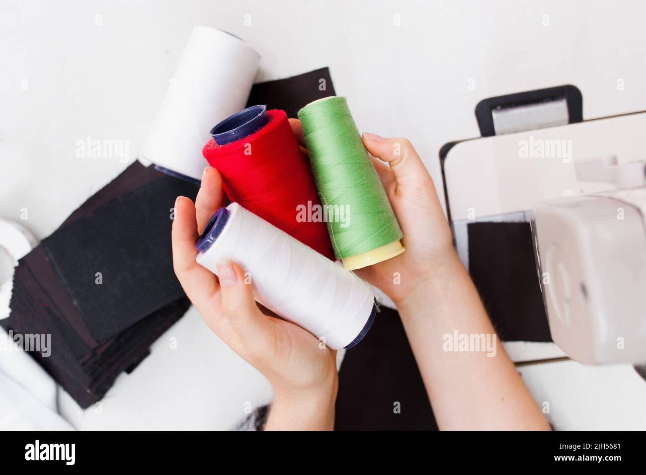 Top view hands designer hi-res stock photography and images - Alamy