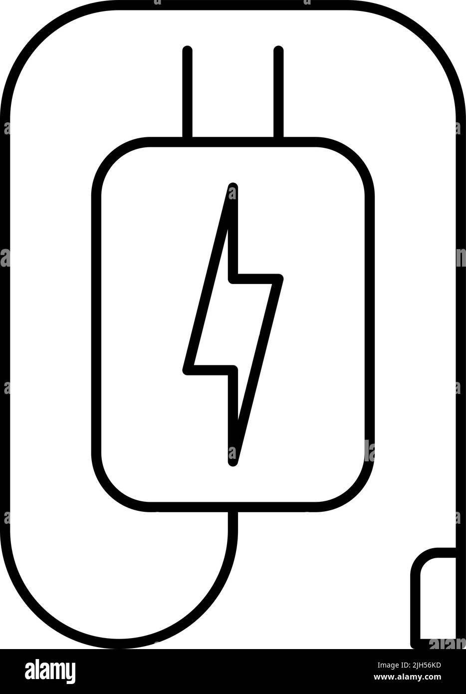 Charger flat icon isolated on white background. Vector illustration ...