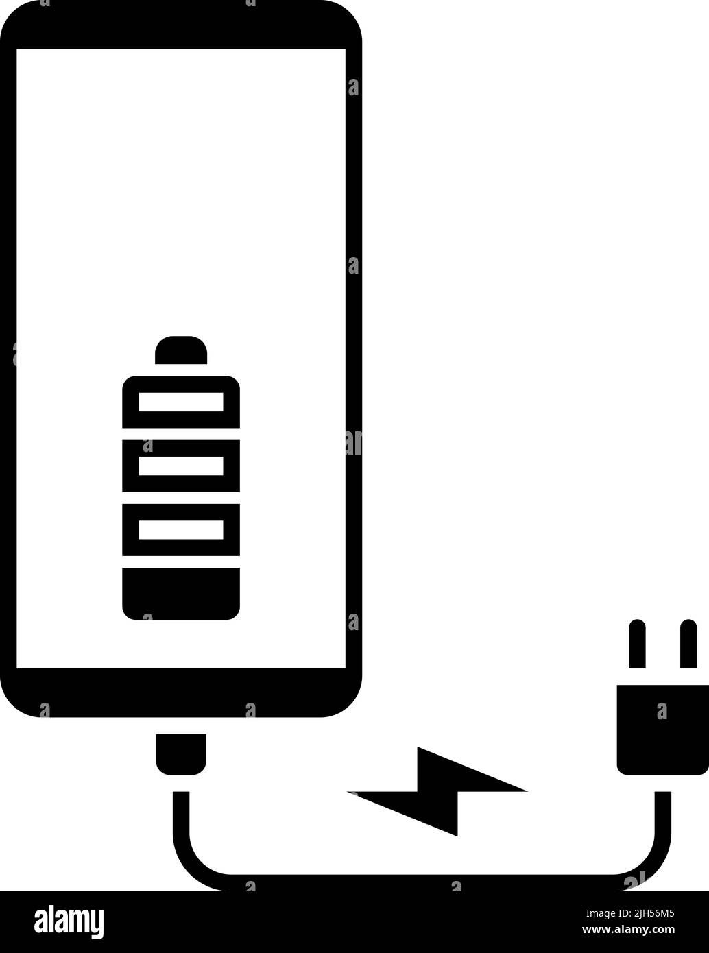 Cell phone charging battery icon. Vector illustration Stock Vector ...