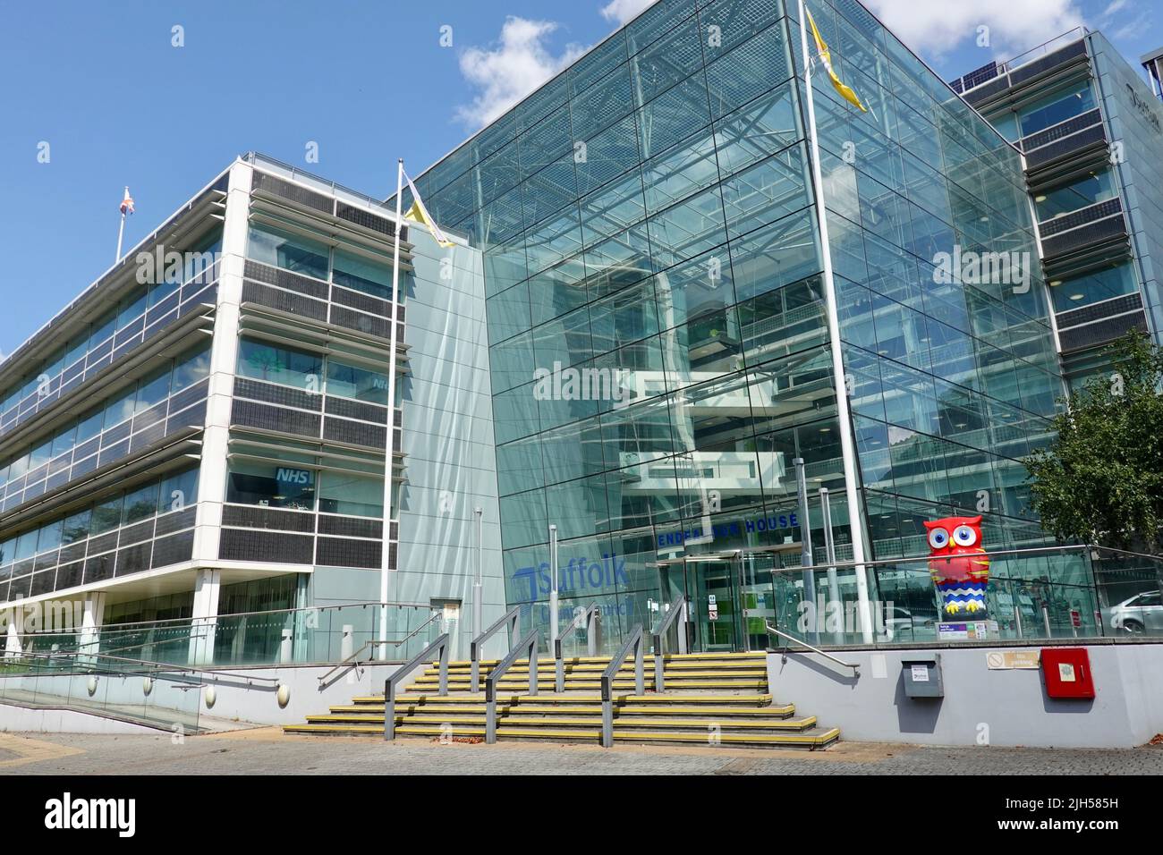 Ipswich, Suffolk, UK - 15 July 2022: Endeavour House home of Suffolk ...