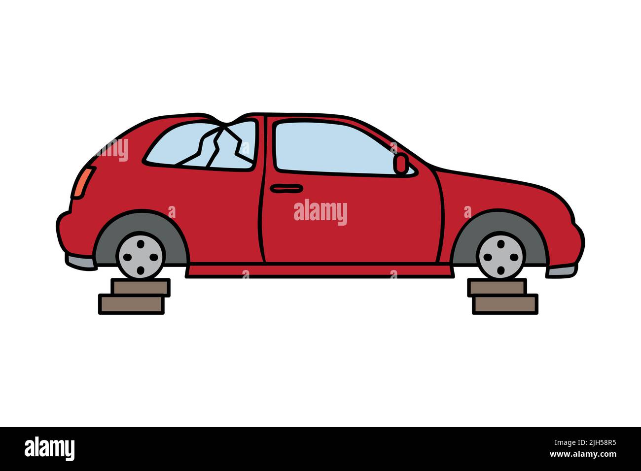 Salvage vehicle Stock Vector Images - Alamy