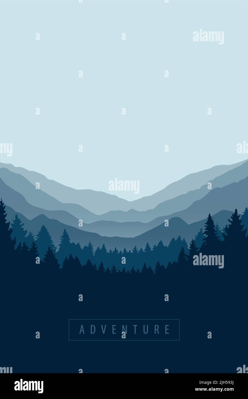 Abstract landscape blue Stock Vector Images - Alamy