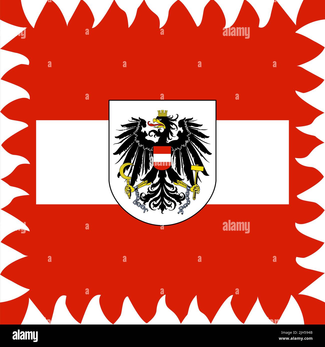 Top view of flag Presidential Standard of Austria 1984 Austria ...