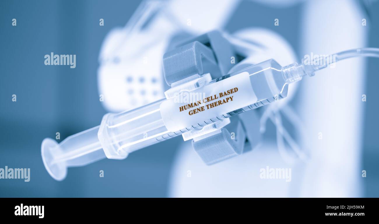 liquid dispenser of genetic solution for gene therapy in the roboter ...