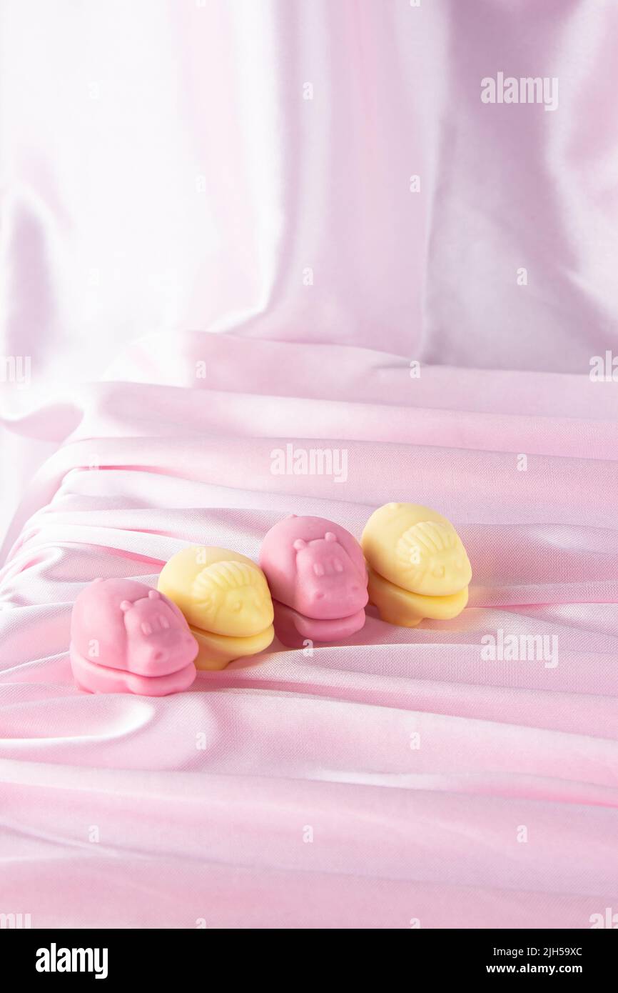 Various edible animals made from chewing marmalade with the addition of ...