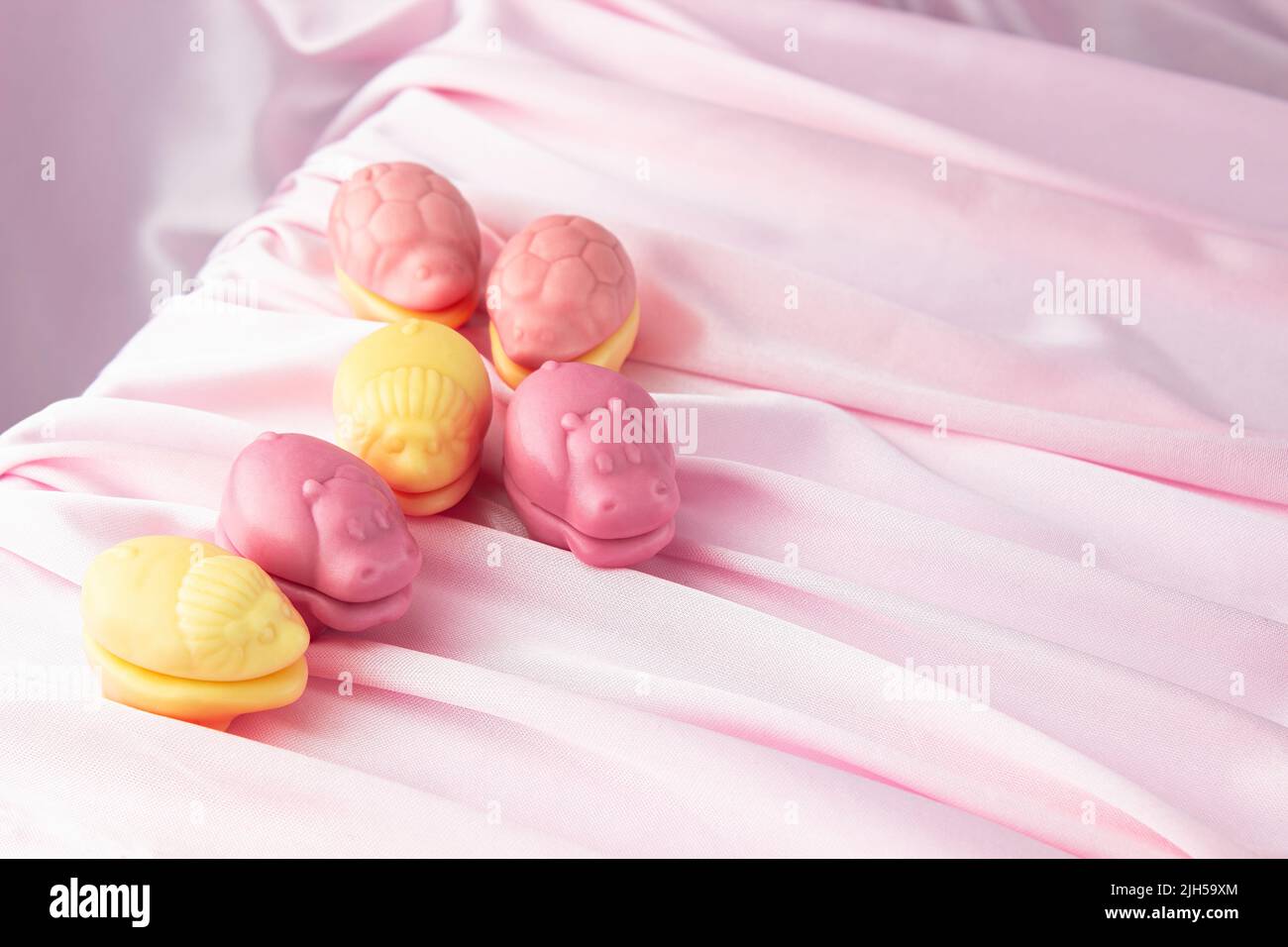 Various edible animals made from chewing marmalade with the addition of ...