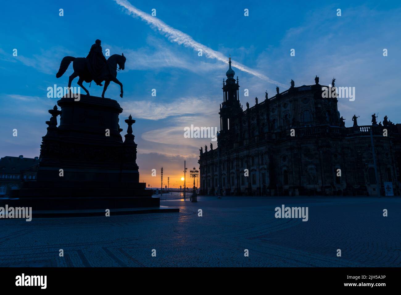 Statue of King Johann in Dresden Germany Stock Photo - Alamy