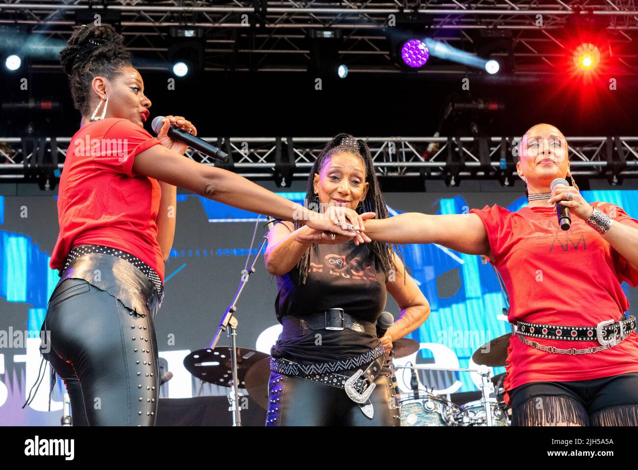 Sister Sledge performing at the Soultasia music festival in Promenade ...