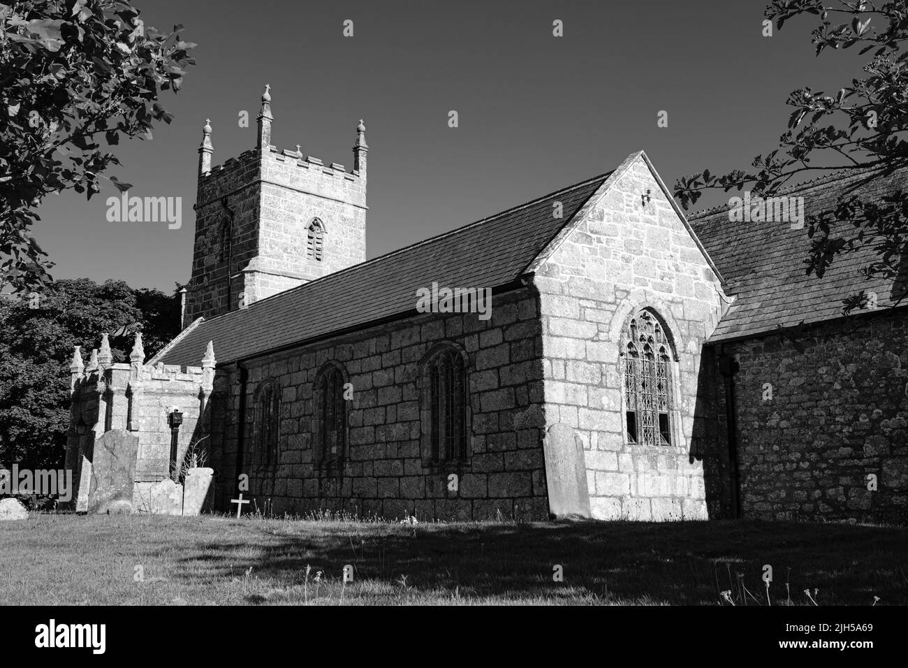 Wendron parish church cornwall Black and White Stock Photos & Images ...