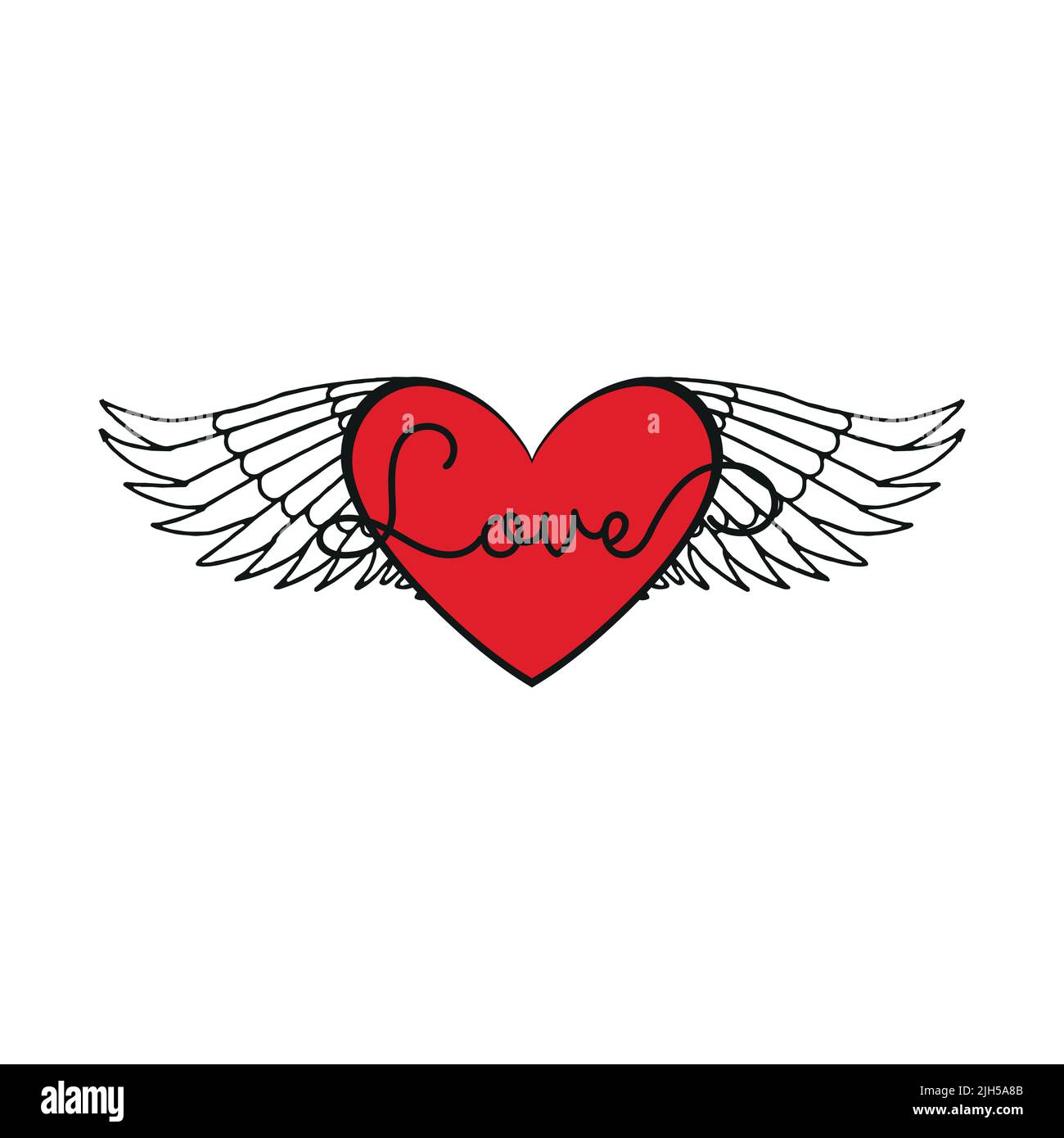 Fingerprint, Heart illustration. Happy Valentine's Day. Modern ...