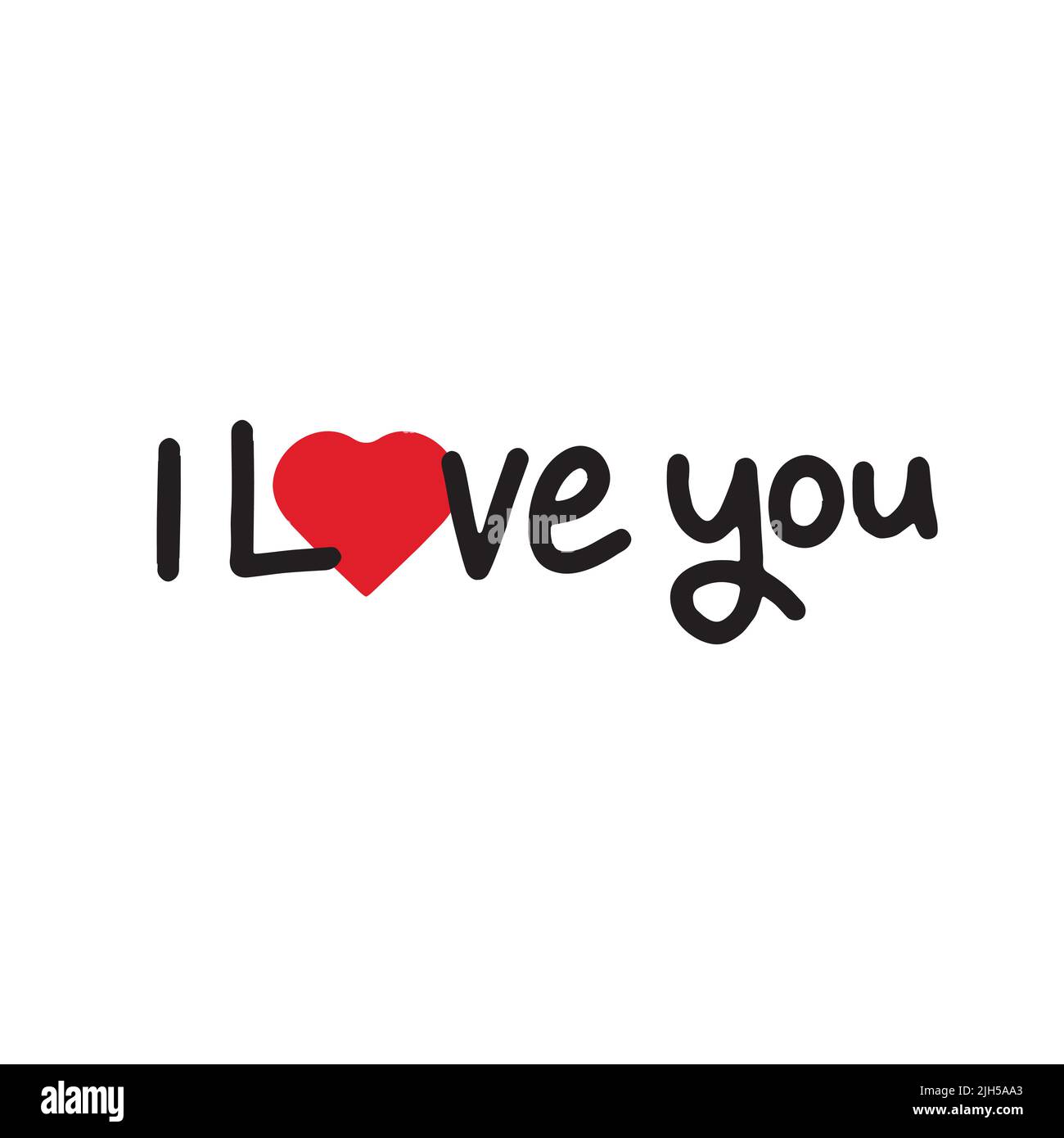 Heart illustration. Happy Valentine's Day. Modern calligraphy script ...