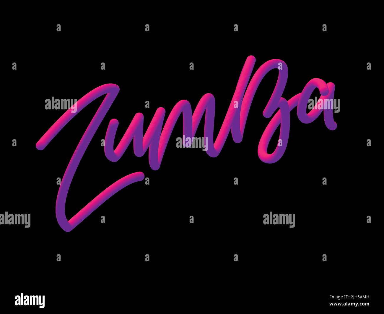 Zumba dance studio text. Calligraphy word banner design. Aerobic ...