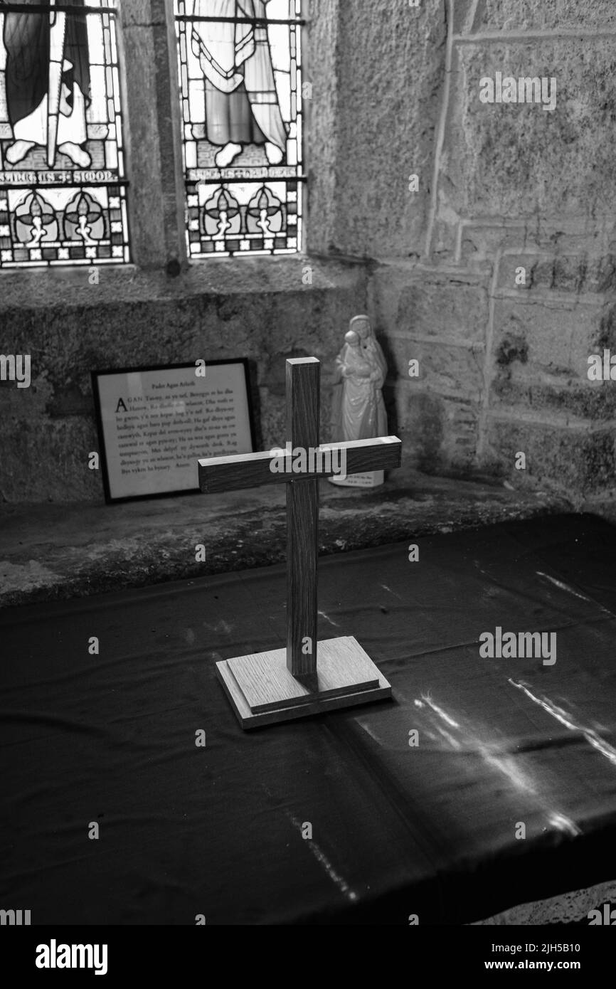 Lord stained glass window st Black and White Stock Photos & Images - Alamy