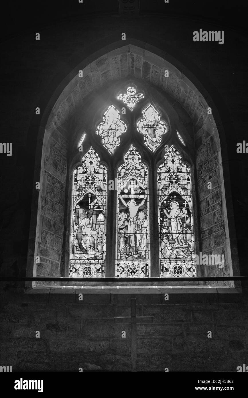 Lord stained glass window st Black and White Stock Photos & Images - Alamy