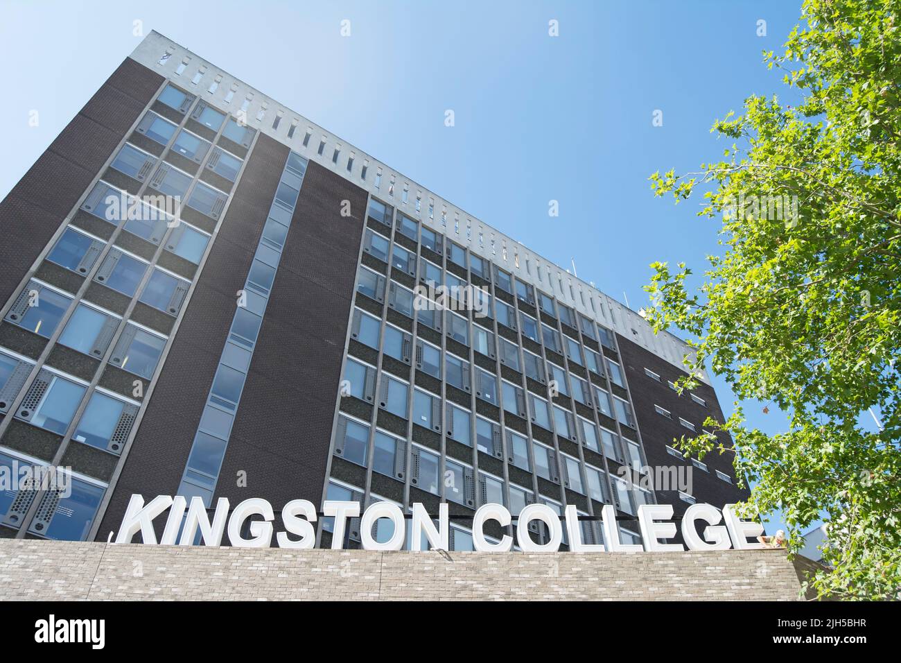 exterior of kingston college, a further education college in kingston ...