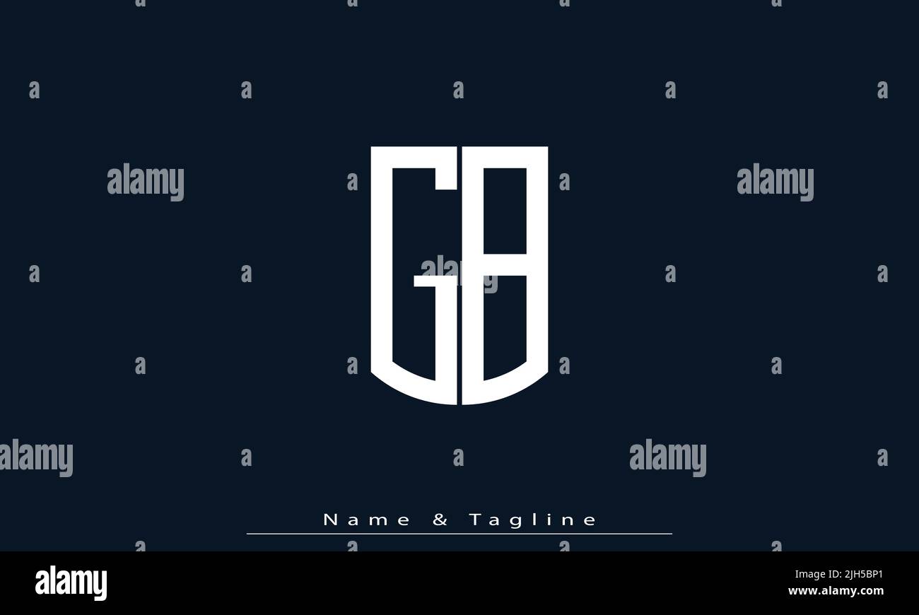 Alphabet letters Initials Monogram logo GB , BG Stock Vector Image ...