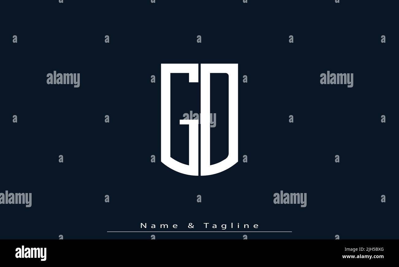Alphabet letters Initials Monogram logo GD , DG Stock Vector Image ...