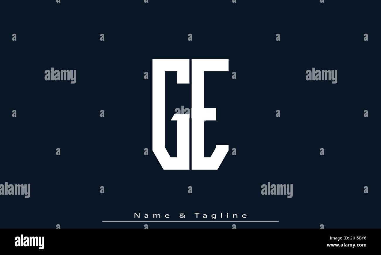 Alphabet letters Initials Monogram logo GE , EG Stock Vector Image ...