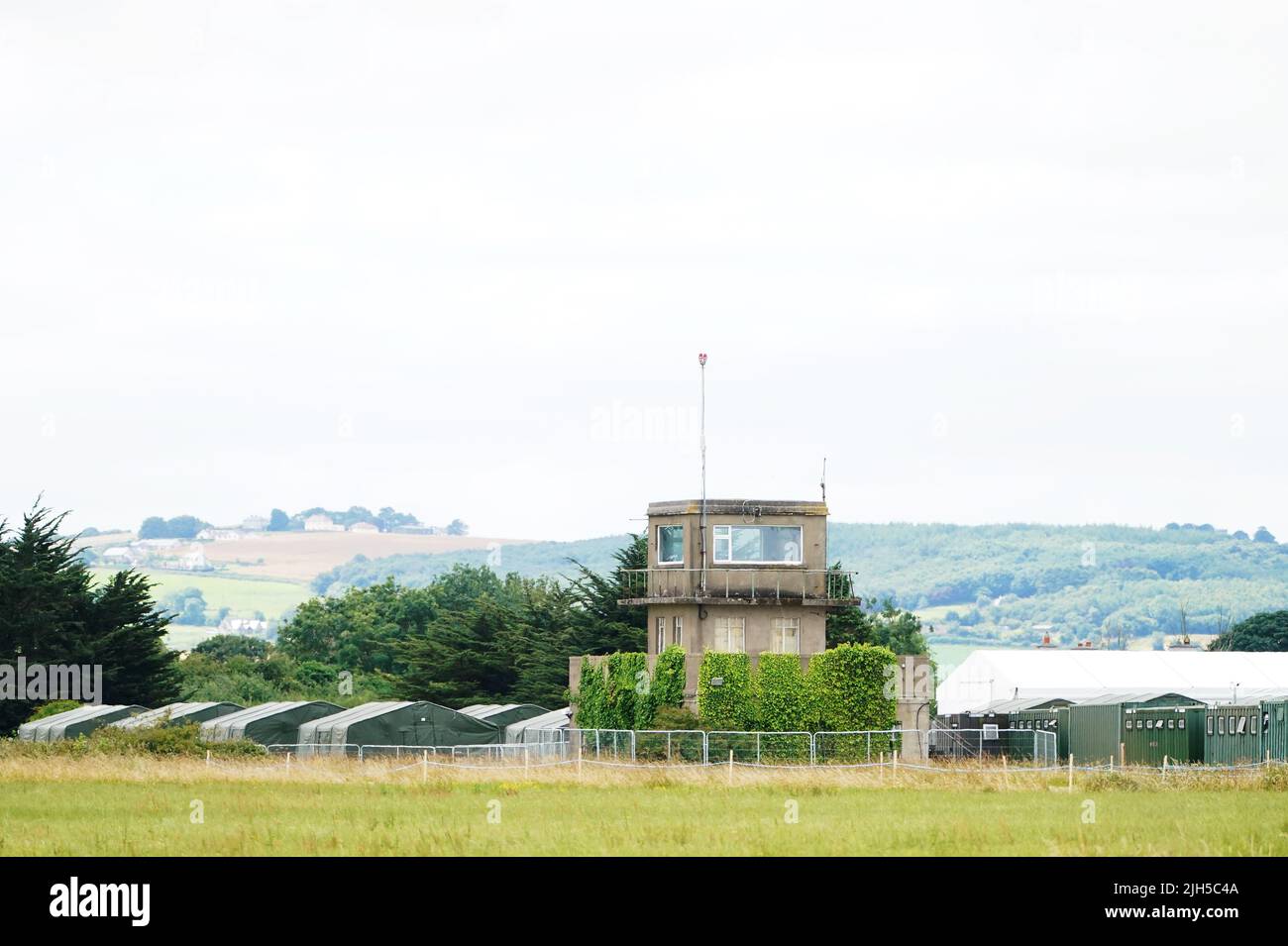 A view of tent accomodations which have been set up at the Gormanstown ...