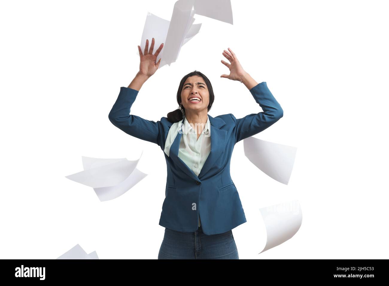 Person and frustration and paperwork hi-res stock photography and ...