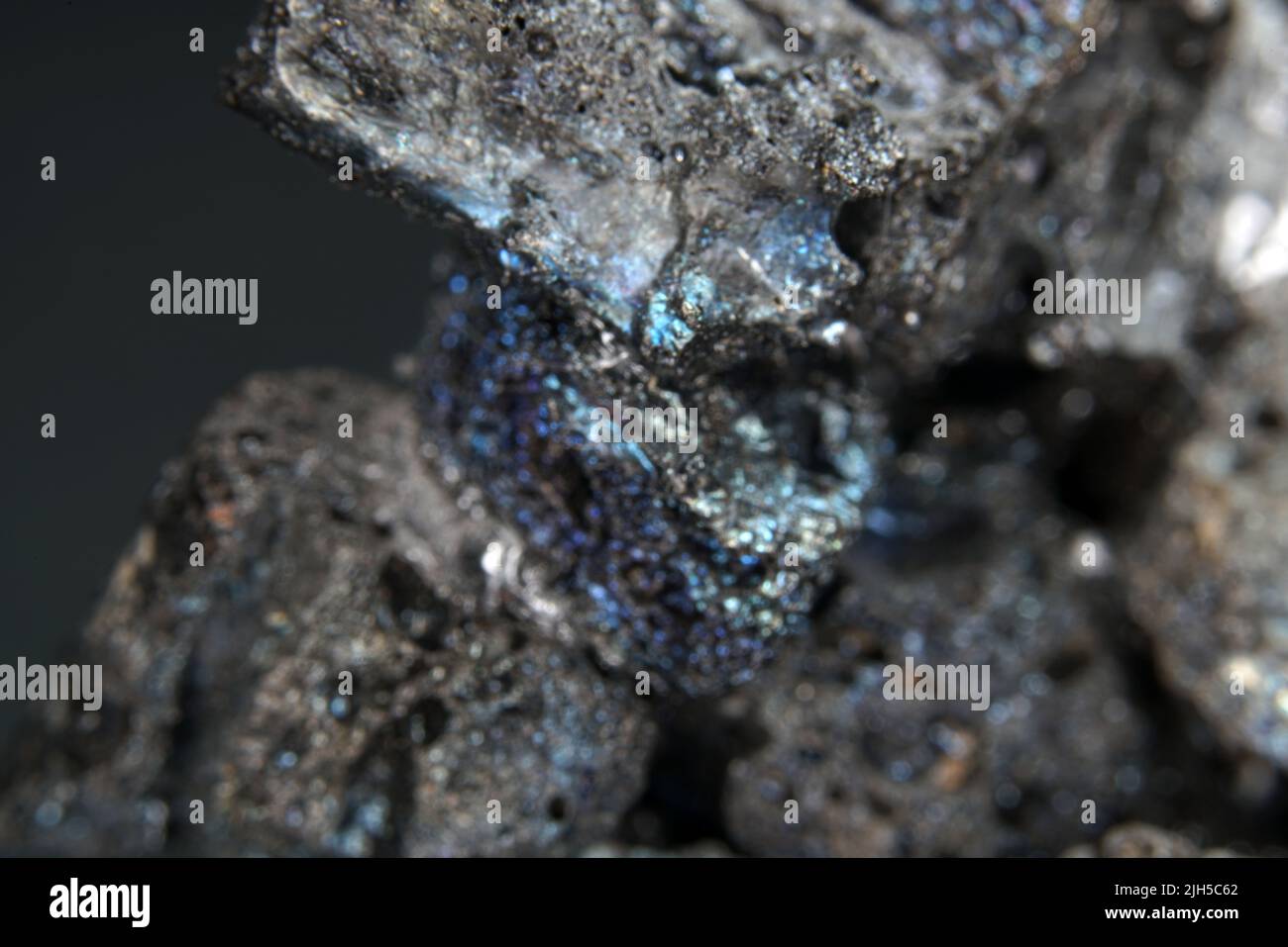 Frozen lava in the studio in front of black background photographed in ...