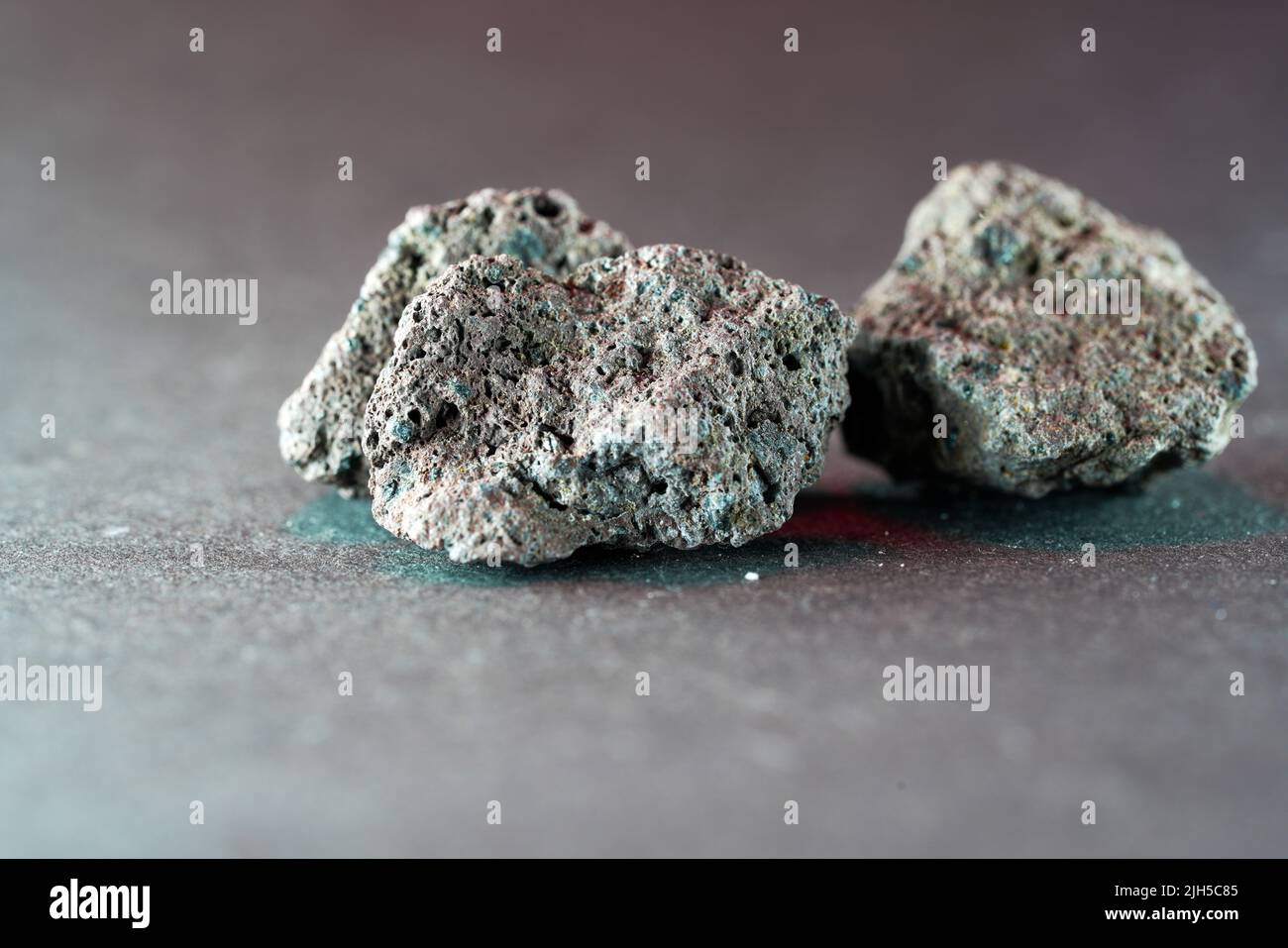 Frozen lava in the studio in front of black background photographed in ...