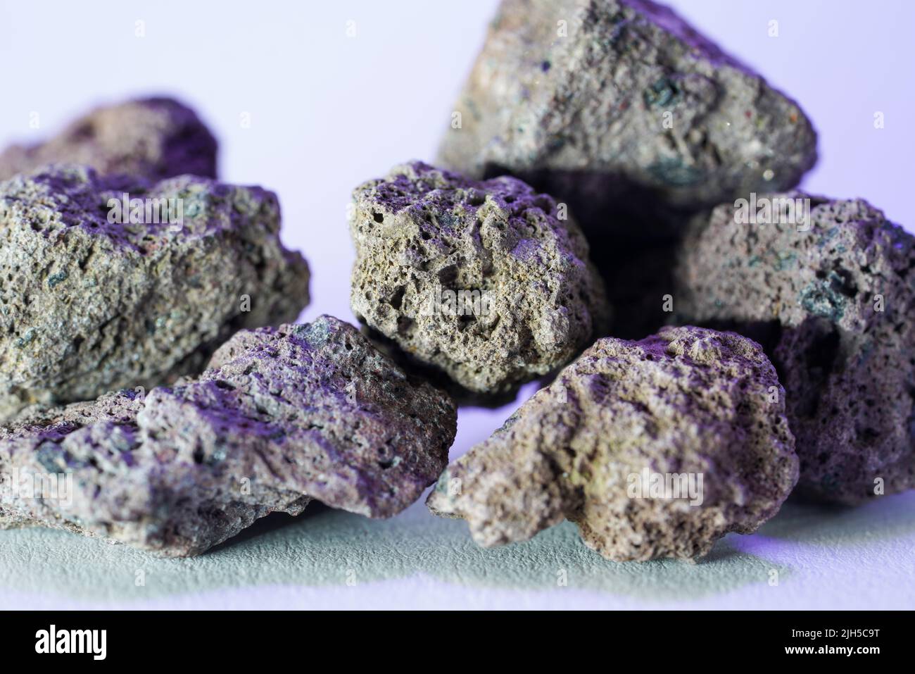 Frozen lava in the studio in front of black background photographed in ...