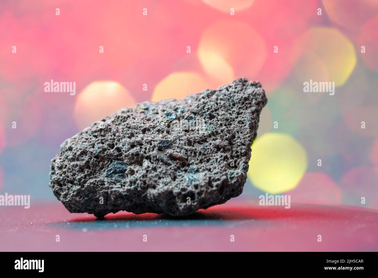 Frozen lava in the studio in front of black background photographed in ...