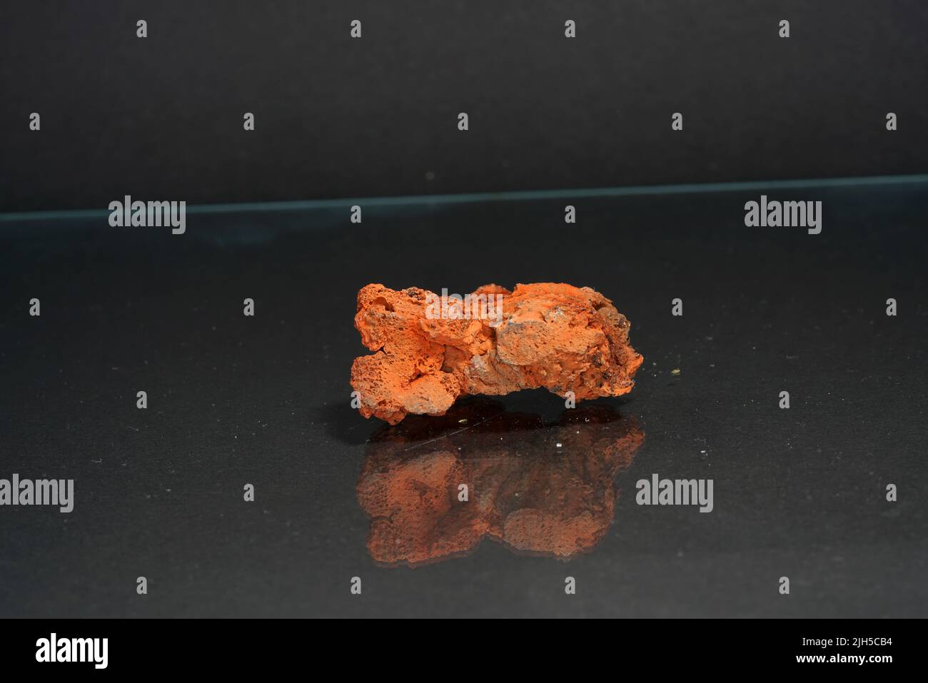 Frozen lava in the studio in front of black background photographed in ...