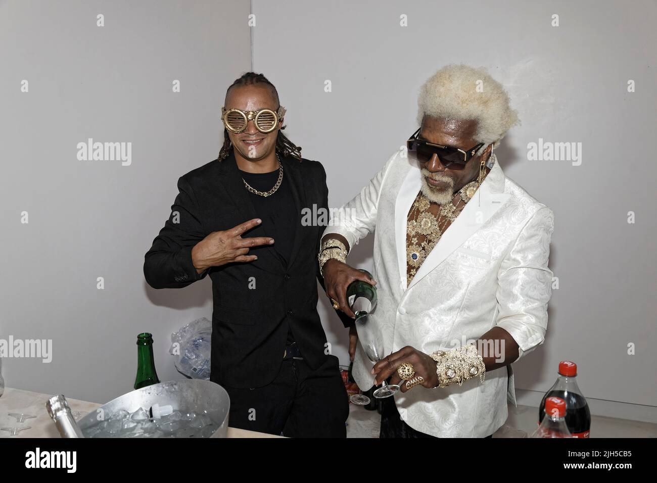 Paris, France. 6th July, 2022. Designer Dem Dillon and Anggy Haif ...