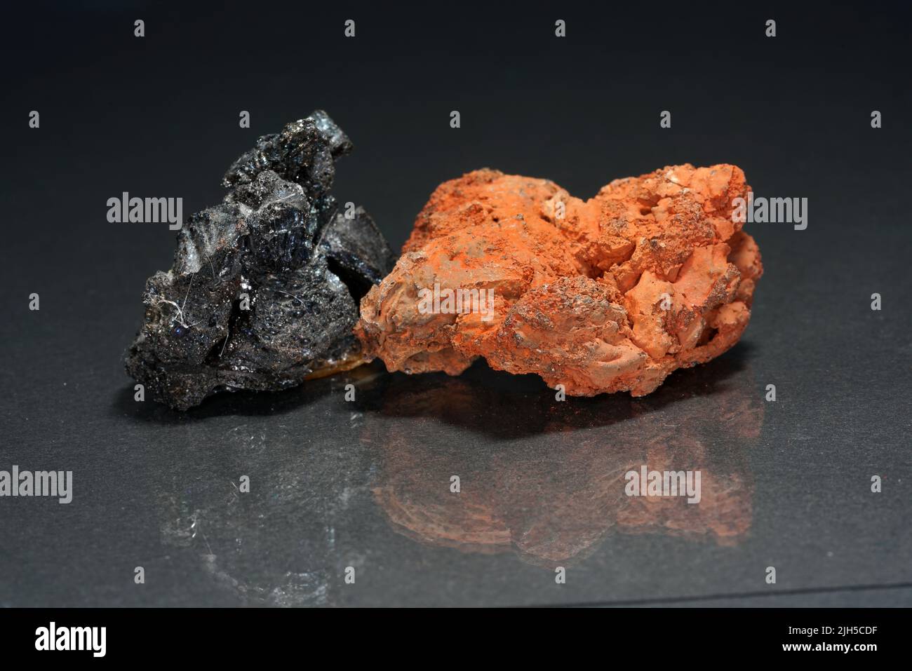 Frozen lava in the studio in front of black background photographed in ...