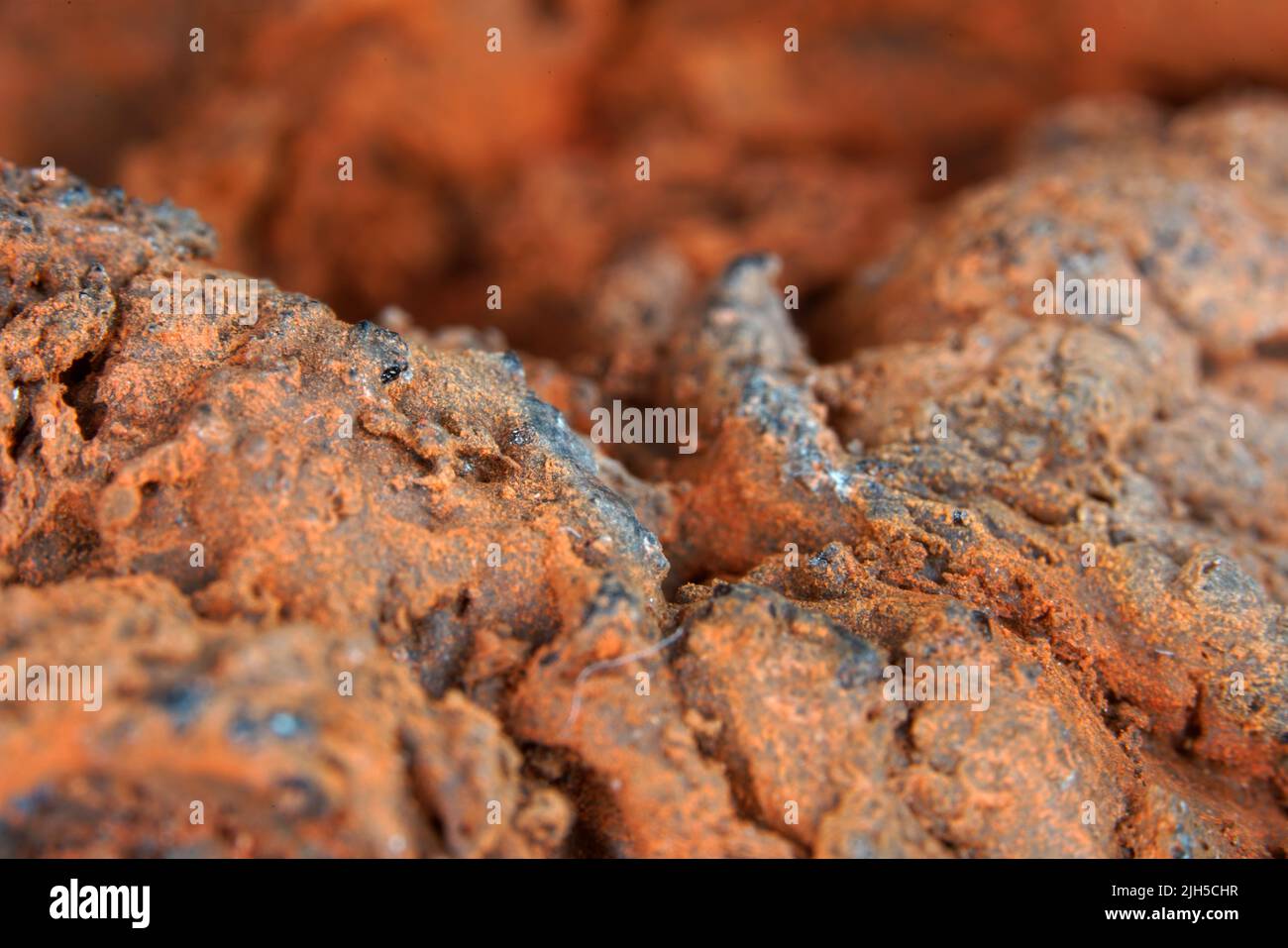 Frozen lava in the studio in front of black background photographed in ...