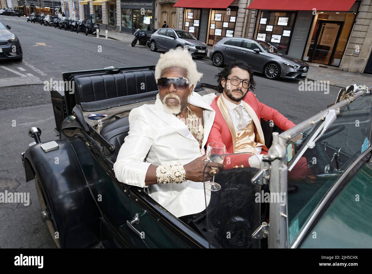 Paris, France. 6th July, 2022. Anggy Haif and Enzo Malone attend the ...