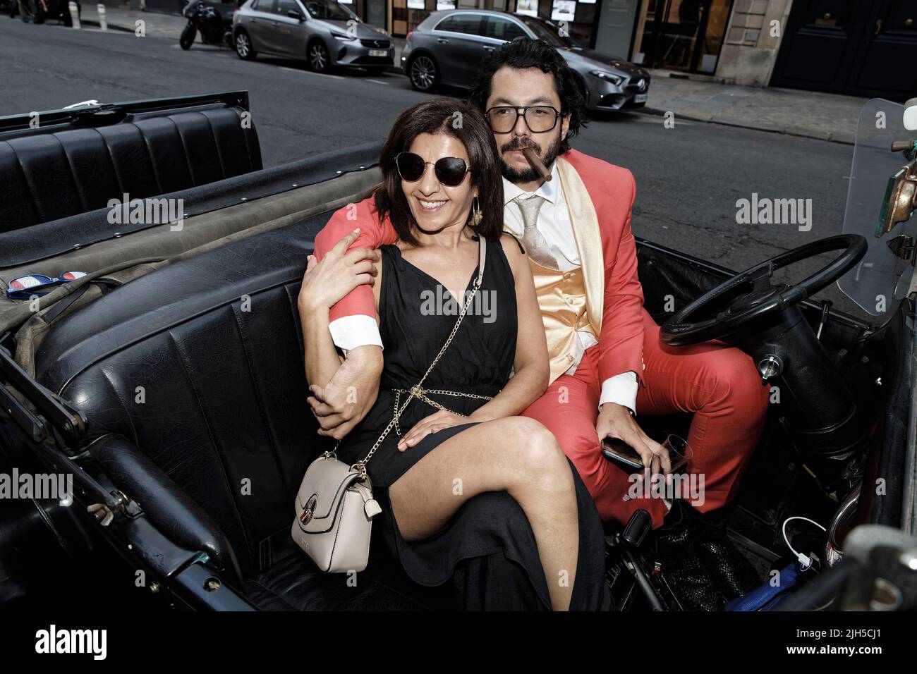 Paris, France. 6th July, 2022. Atika Zlot and Enzo Malone attend the ...
