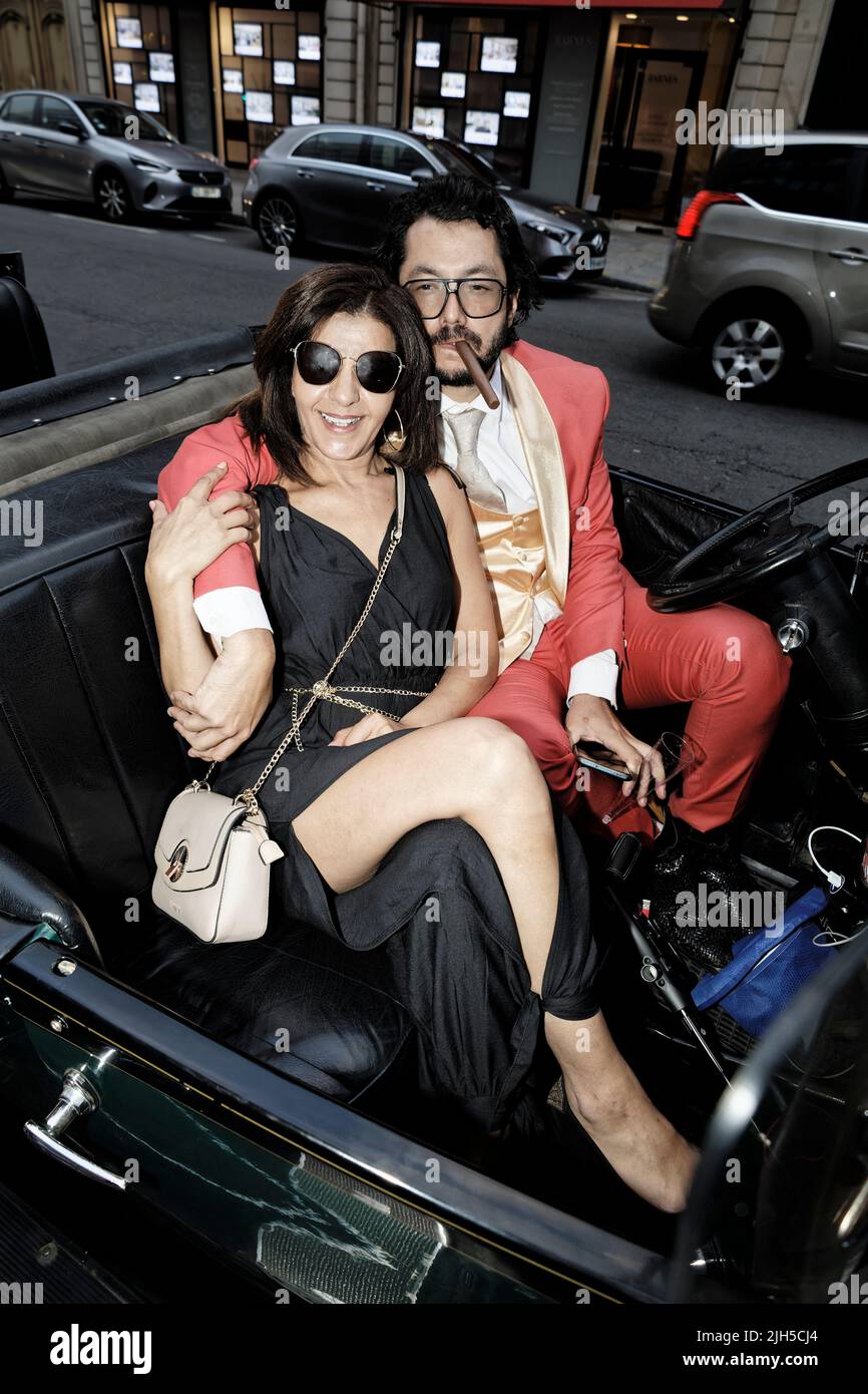 Paris, France. 6th July, 2022. Atika Zlot and Enzo Malone attend the ...