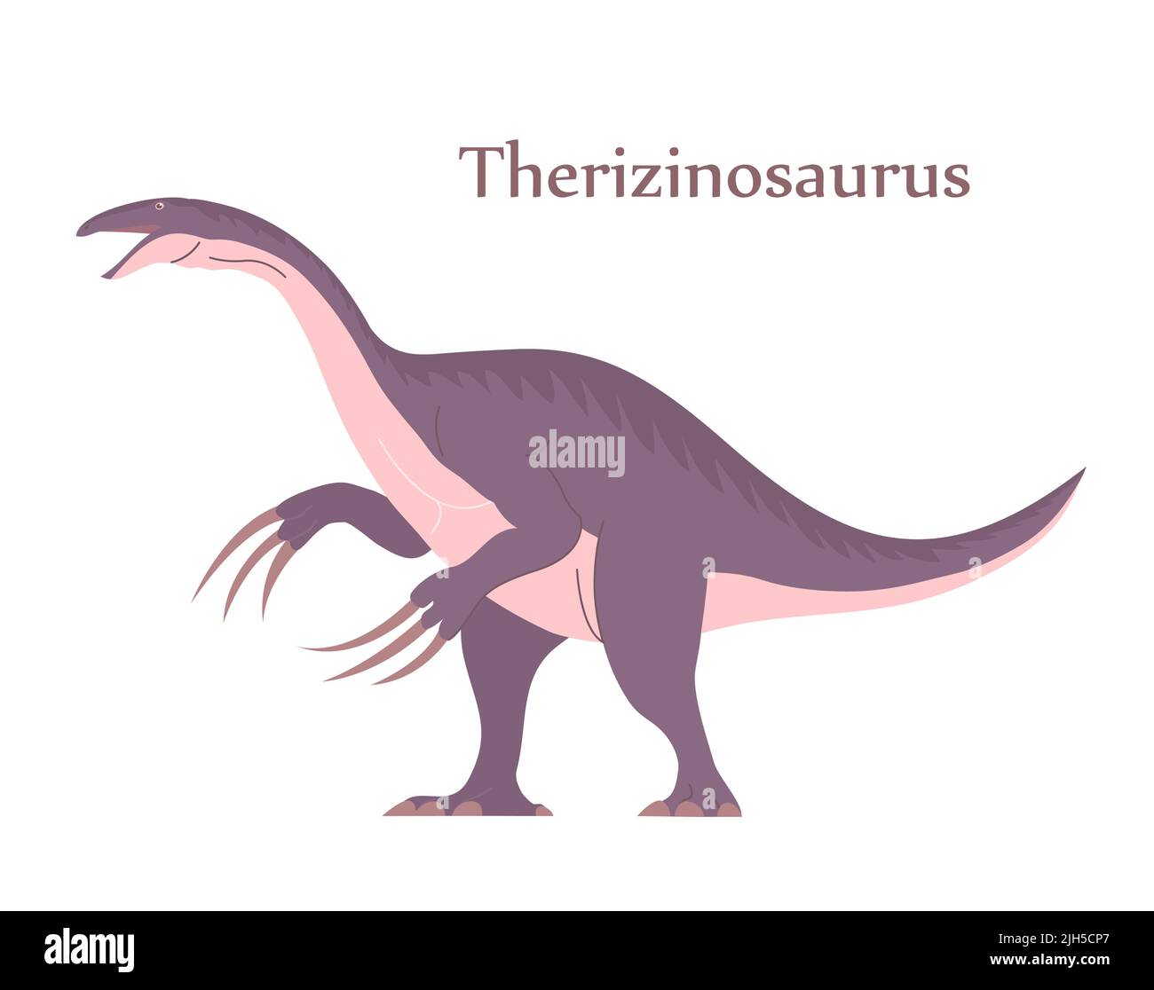 Ancient pangolin therizinosaurus. Long claws on paws. Herbivorous ...